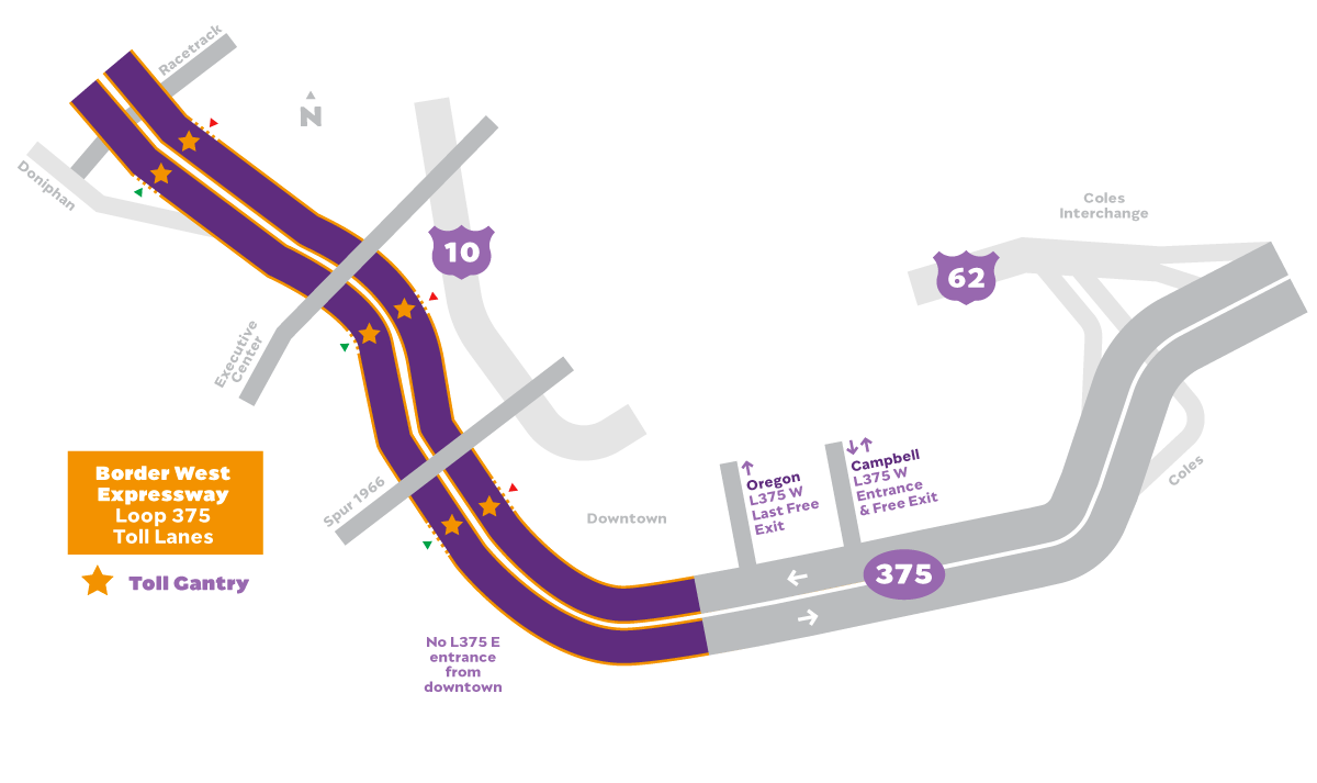 Border West Expressway Loop 375 Toll Lanes - Camino Real Regional ...